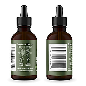 Lolahemp Calming Hemp Oil for Dogs with L-Theanine and Chamomile - Vet Formulated Natural Calming Dog Support - for Nerves, Loud Noises, Thunder, Fireworks - Promotes Relaxation - USA Made