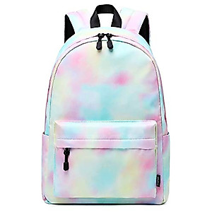 abshoo Lightweight Water Resistant Tie Dye Backpacks For Teen Girls Women School Bookbags (Tie Dye)
