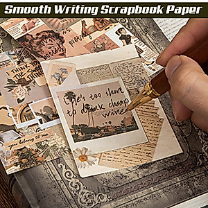 JUSFURLIFE Scrapbooking Supplies Kit, Vintage Scrapbook Kit for Journaling Supplies, Scrapbook Papers, Butterfly & Flower Stickers, Junk Journal Supplies for Beginners with Scrapbook Materials