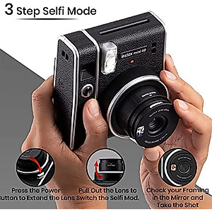 Fujifilm Instax Mini 40 Instant Film Camera with Twin Film Pack (20 Exposures) Bundle (2 Items)