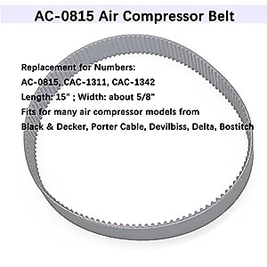 AC-0815 Air Compressor Belt for Craftsman Replaces Part Numbers CAC-1311, CAC-1342