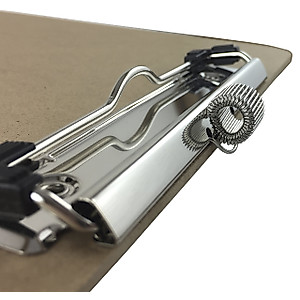 Pen Holder Clipboard, Letter Size, Low Profile Clip, Hardboard Single (Pen Included)