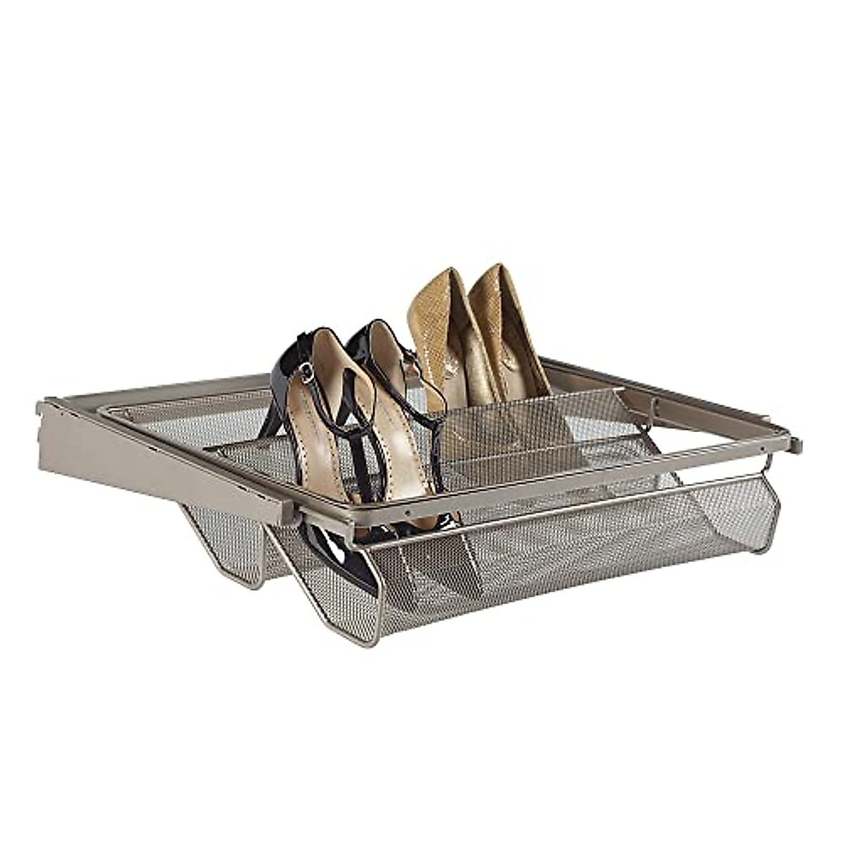 Closet Culture by Knape & Vogt 5.25 in. H x 23.50 in. W x 17.00 in. D Champagne Nickel Shoe Rack Kit for Closet System, 24