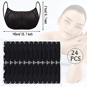 Janmercy Disposable Bras Beauty Black Disposable Bra Women's Disposable Sunless Spray Tan Top Underwear Brassieres for Spray Tanning (24 Pieces), Medium