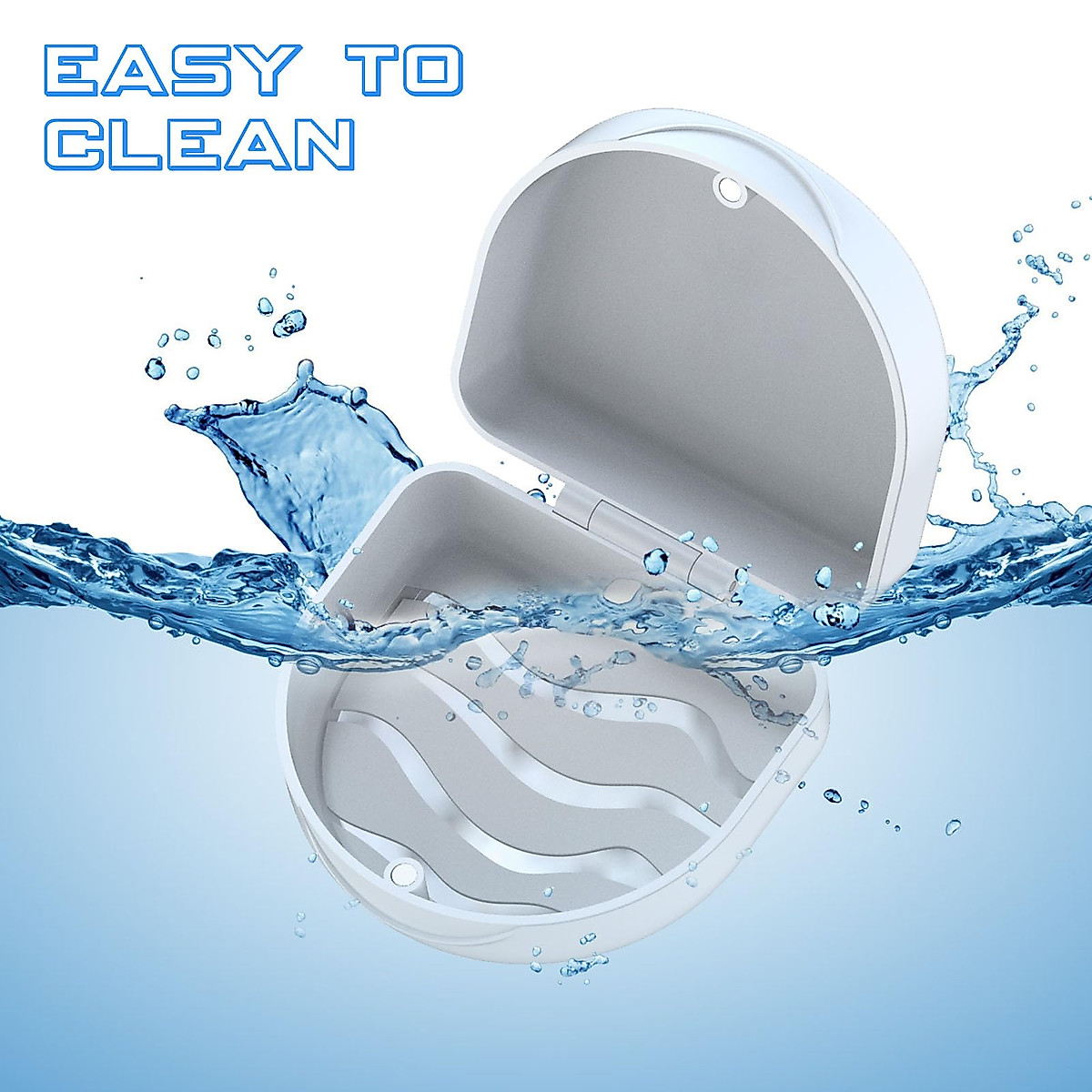 Orthodontic Mouthguard Case Dental Retainer Case-White