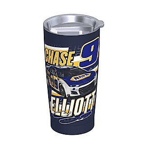 XCSEZ Chase Elliott 9 20 Oz Stainless Steel with Lids Coffee Thermal Cup Double Wall Mug Metal Straw and Brush Durable for Hot Cold Drinks