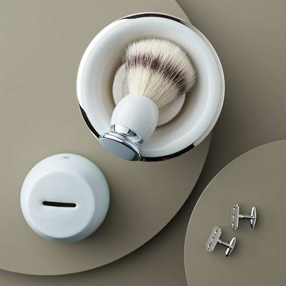 MÜHLE White Porcelain Platinum Rim Shaving Dish