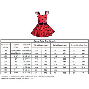 Dressy Daisy Girls Polka Dots Ladybug Dress Up Costume Birthday Halloween Christmas Fancy Party Outfit Size 4T Red
