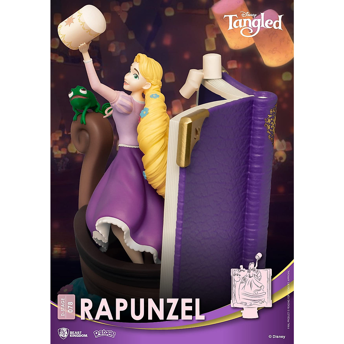 Beast Kingdom Disney Story Book Series: Rapunzel DS-078 D-Stage Statue, Multicolor, 6 inches