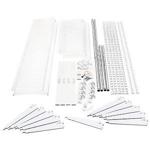 Rubbermaid Configurations Deluxe Closet Kit, Titanium, 4-8 Ft., Wire Shelving Kit with Expandable Shelving and Telescoping Rods, Custom Closet Organization System, Easy Installation