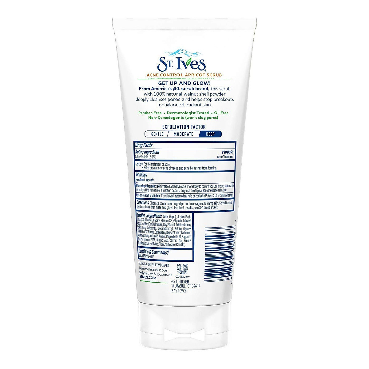 St. Ives Acne Control, Apricot Scrub 6 oz (Pack of 7)