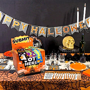 57 Pcs Halloween Party Costume Contest Ballot Set Voting Ballots Trophy Ribbons Halloween Costume Contest Awards Halloween Party Favors for Kids Adults