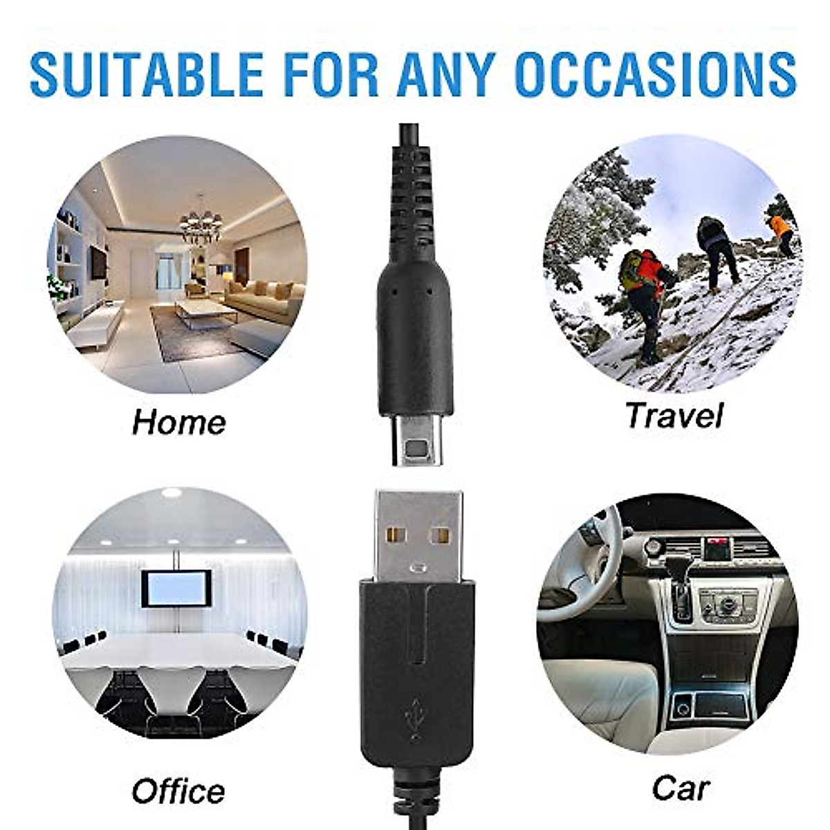 Demeras Charging Lightweight Output Stability Power Charge Cable Power Cable Cord for 3DS