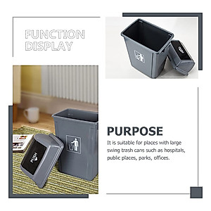 Uonlytech Swing Trash can Lid Replacement Swing Top Wastebasket Lid Gallon Trash Can Replacement Lid Plastic Trash Can Lid Wastebasket for Outdoor/Restaurant//Kitchen Garbage can Lid