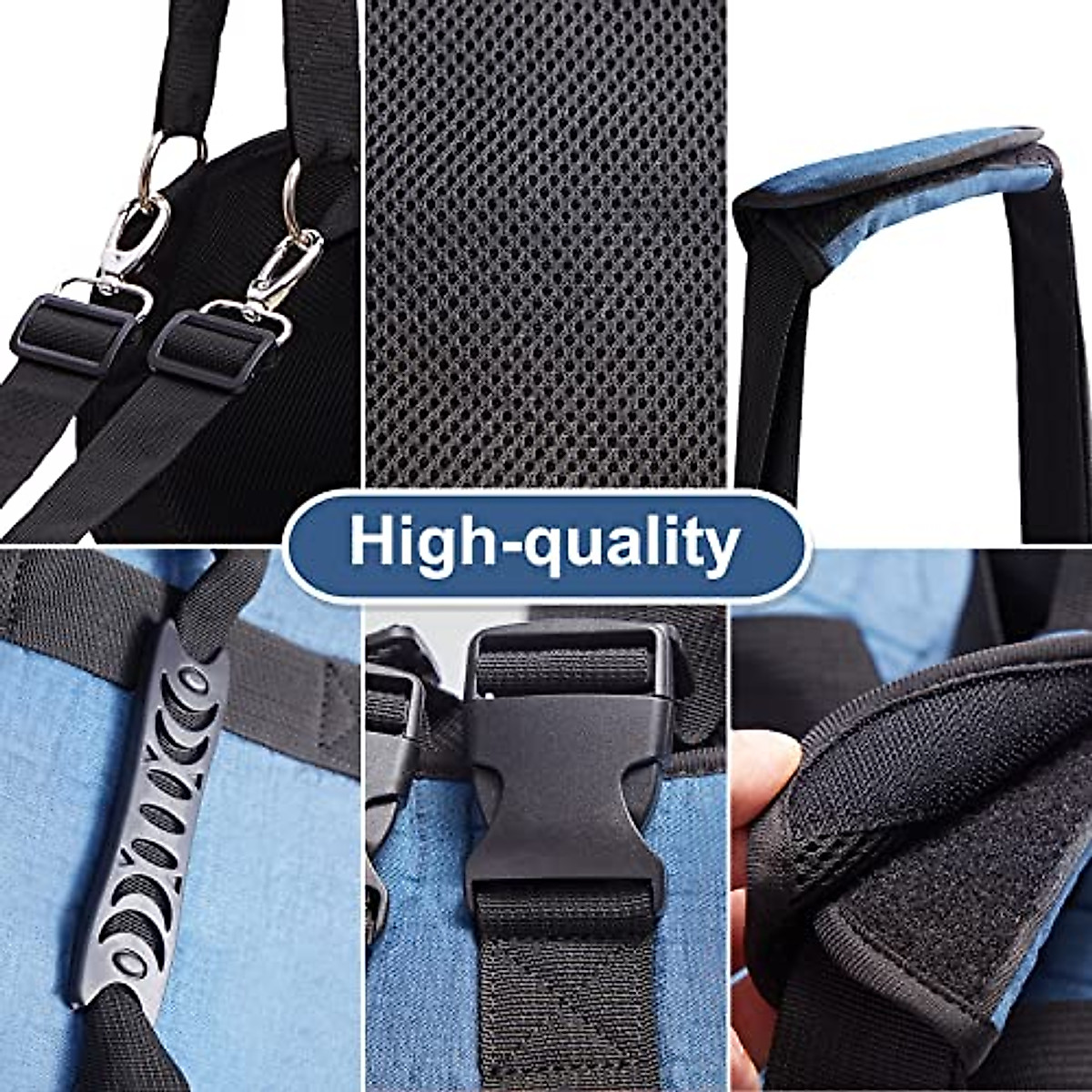 Dog Carry Sling, Emergency Backpack Pet Legs Support & Rehabilitation Dog Lift Harness for Nail Trimming, Dog Carrier for Senior Dogs Joint Injuries, Arthritis, Up and Down Stairs (XL, Blue)