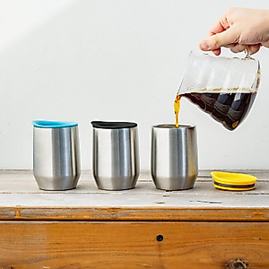 HARIO MIOLOVE OSM-270-B Stainless Steel Mug, Odd Strainer Model, Black, Practical Capacity: 9.1 fl oz (270 ml)