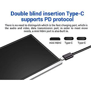 CINOTOP Portable Monitor for Laptop 15.6Inch 1080P - FHD 1920 x 1080,Small Monitor Screen Display,VESA Mount, Ultra-Slim, Lightweight, Sleek, USB 3.1 Powered, for PC, PS4, Switch,Console