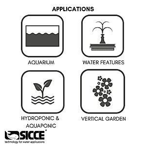 SICCE MI MOUSE Compact Aquarium Pump, 82 GPH, for submerged use in freshwater and saltwater