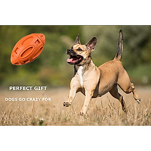 AccuteInsite Durable Rubber Football Squeaky Toys for Aggressive Chewers Toughest, Dog Squeaking Interactive Toys Tough Dog Chew Toys Ball for Medium and Large Breed, Natural Rubber Pet Toys