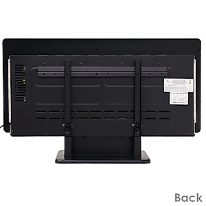 Sunnydaze 42-Inch Curved Face Indoor LED Electric Fireplace - Floating/Tabletop- 7 Flame Colors - Black Finish