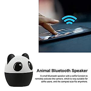 Cute Animals Wireless Speakers, Pet Mini Speaker Compact Ultra Portable Powerful 3W Audio Driver Gift with Selfie Function for Kids(Panda)