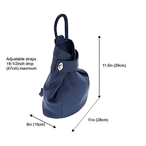 Fioretta Italian Genuine Leather Top Handle Backpack Purse Shoulder Bag Handbag For Women