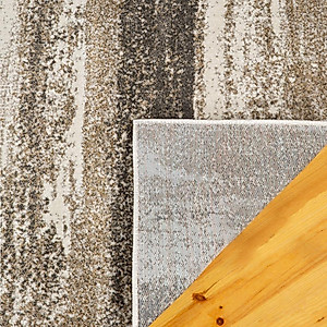 LUXE WEAVERS Lagos Collection 7501 Beige 8x10 Abstract Area Rug