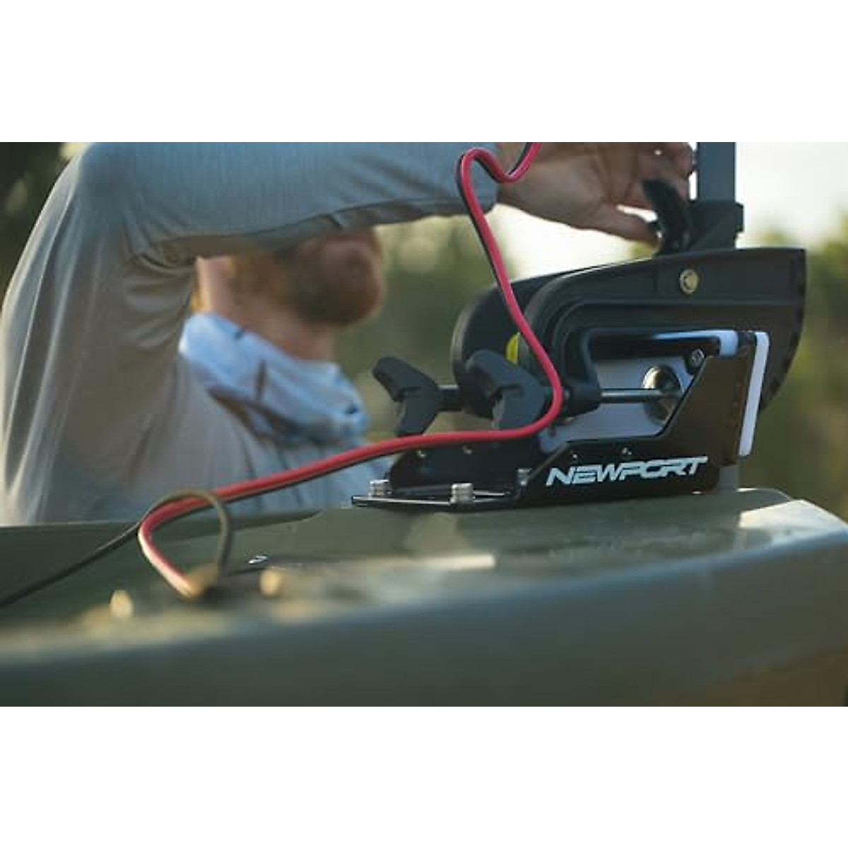 Newport Trolling Motor Transom Motor Mount - Kayaks - Freshwater and Saltwater - 1 Size, Gray