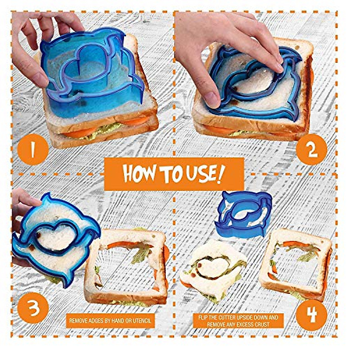 26Pcs Sandwich Cutters set for Kids, Vegetable Cookie Cutters with Comfort Grip, Stainless Steel Fruit Shape Cutters, Cartoon Animal Bento Food Cutter Stamps, Bread Cutters with 10 Cartoon Toothpicks