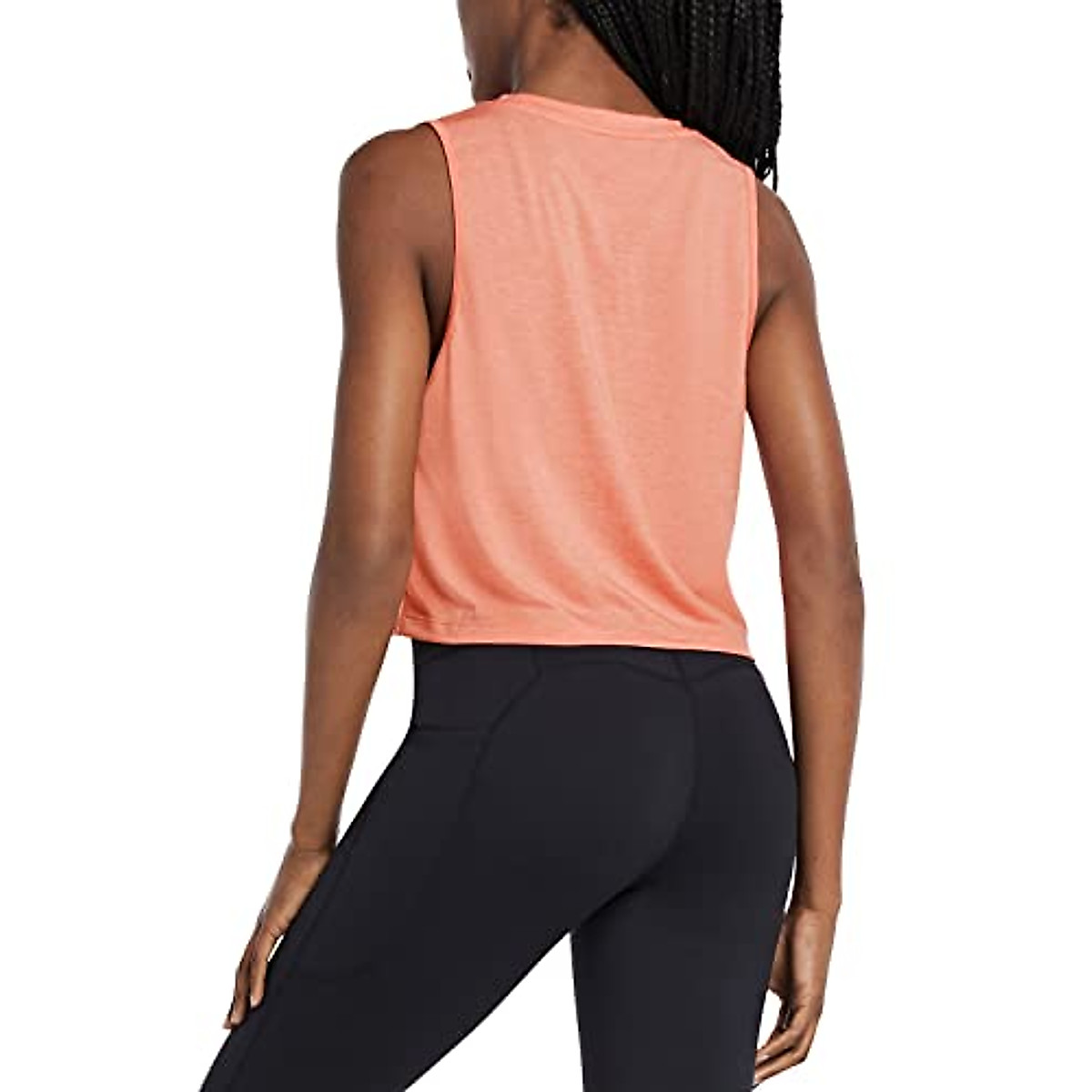 BALEAF Women's Tops Workout Tank Top Crop Tops Cropped Athletic Gym Muscle Shirts Yoga Trendy Heather Coral M