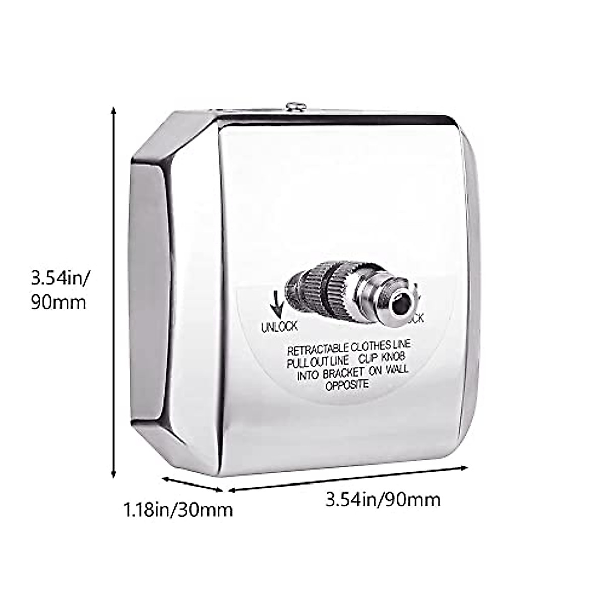 Japard Retractable Clothesline Stainless Steel Metal Indoor, Retracting Clothesline Outdoor, 12ft Wire, Loadable 44lbs, Extendable Clothesline Heavy Duty (2 Pack)