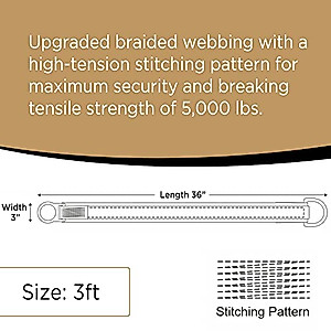 AFP 3’ Cross Arm Strap Premium Heavy-Duty Pass-Through Double Steel Ring, Safety Fall Protection Anchorage Connector (OSHA/ANSI) PPE