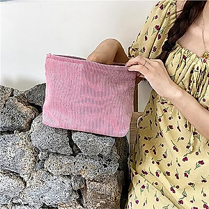 SANYETS Makeup Bag, Cosmetic Bags for Women, Cosmetic Bag for Purse, Small Makeup Bag, Mini Makeup Bag, Small Pouch, Pink Makeup Bag, Cute Preppy Things Aesthetic Stuff