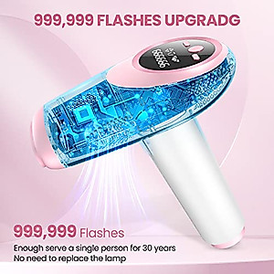 Laser Hair Removal for Women and Men 3-N-1 IPL Device Permanent 999,999 Flashes FDA Cleared Hair Removal for Face Armpits Legs Arms Bikini Line Whole Body Use