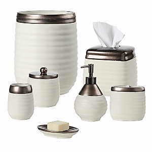 QL DESIGN Modern Style Hight Quality Polyresin Wastebasket, Garbage Receptacle Bin for Bathrooms, Powder Rooms, Kitchens, Home Offices