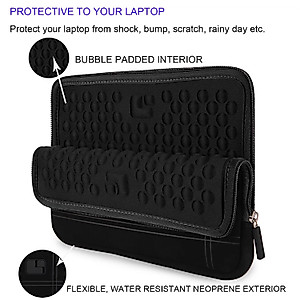 15 in Laptop Sleeve for Dell Precision 3560 3561 5560 7560,for Inspiron 3501 3502 3511 5510 5515,Black,NBKLEA87X,2X