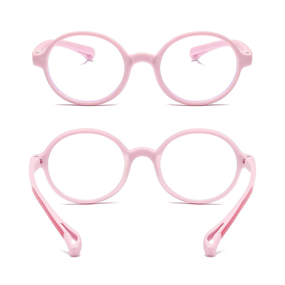 UBUJI Kids Blue Light Blocking Glasses - Anti Bluelight Glasses for Kids Age 3-12, Non Prescription Blue Light Gaming Glasses for Kids Girls Boys - Pink