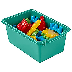 ECR4Kids Scoop Front Storage Bin, Multipurpose Organization, Contemporary, 5-Piece