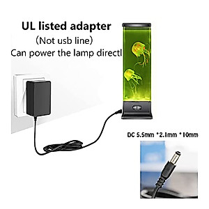 COLORLIFE Electric Jellyfish Tank Table Lamp with Color Changing Light Gift for Kids Men Women Home Deco for Room Mood Light for Relax(Black)