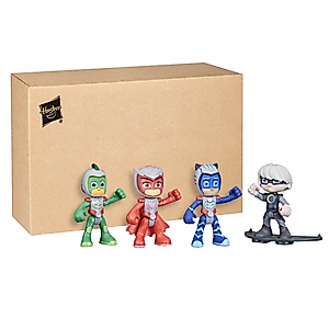 PJ Masks Flight Time Mission Action Figure Set, Preschool Toy for Kids Ages 3 and Up, Includes 4 Action Figures and 1 Accessory