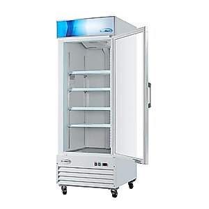 KoolMore MDF-1GD-23C-WH 31 in. Commercial One Glass Door Display Upright Freezer Merchandiser in White 23 Cu. Ft