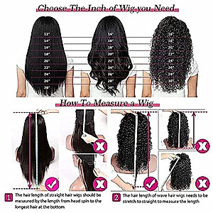 Super idol Deep Wave Closure Wigs Human Hair 4x4 Lace Front Wigs Human Hair Brazilian Hair 150% Density Free Part Wig Wet and Wavy Glueless Wigs Pre Plucked with Baby Hair (16 Inch, 4x4 Deep Wig)