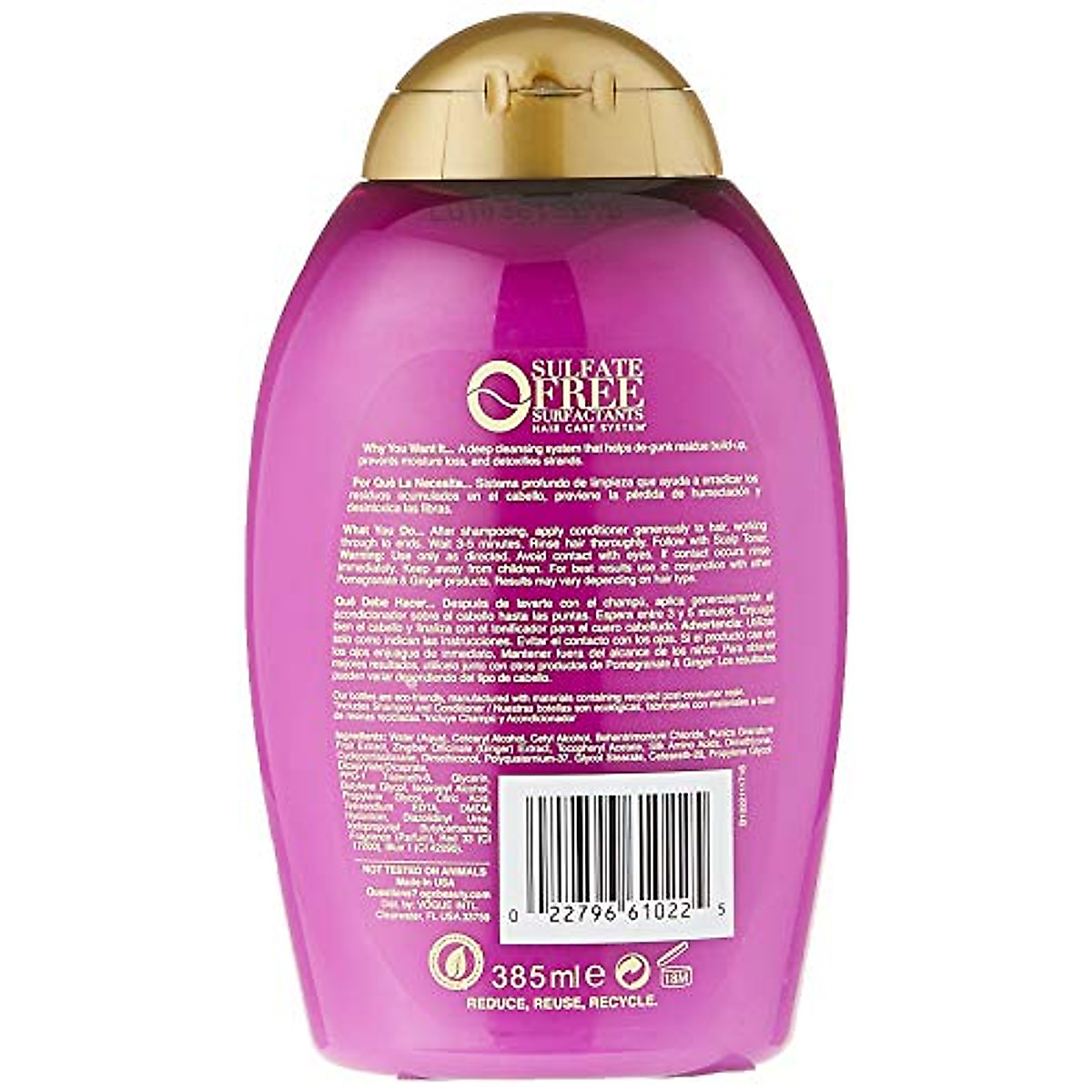 OGX Detoxifying + Ginger Conditioner, Pomegranate, 13 Fl Oz