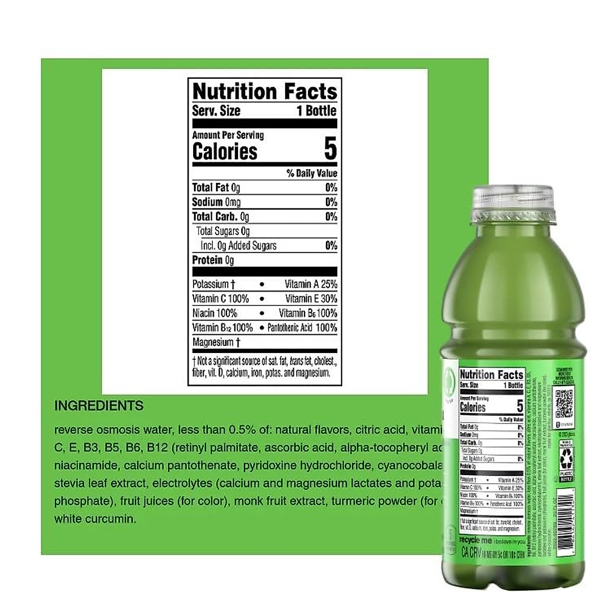 Vitamin Water ZERO Sugar - Forever You - Coconut Lime | 20 Fl Oz Bottles, Nutrient Enhanced Flavored Water w/Vitamins, Antioxidants, Electrolytes | Pack of 12