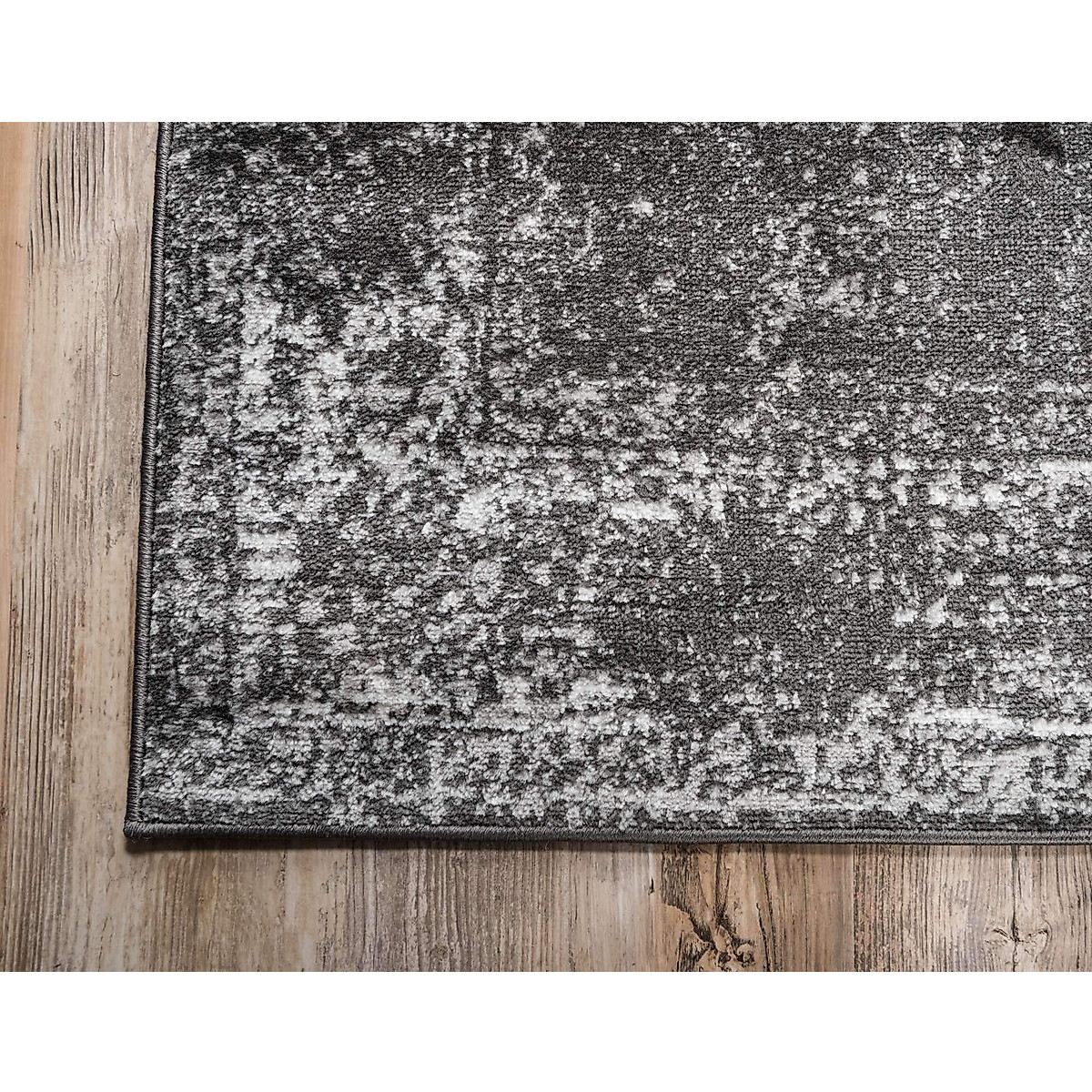 Unique Loom Sofia Collection Area Rug - Casino (6' 1" x 9' Rectangle, Dark Gray/ Ivory)