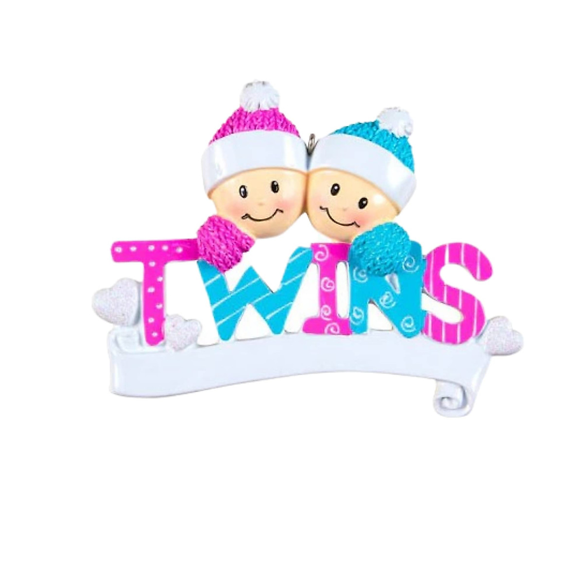 Personalized Baby's First Christmas Ornament 2022 - Twins Girl & Boy Christmas Tree Ornament - Babys First Customized Keepsake-Gifts for Newborn-Free Personalization