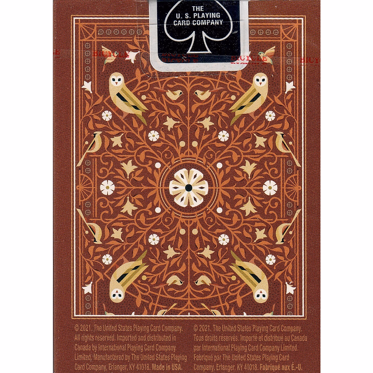 Bicycle Aviary Orange Playing Card Deck