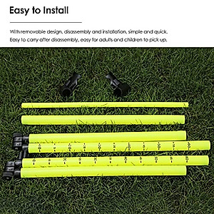 Pro Adjustable Hurdles with Scale, Lightweight Track & Field Workout Trainer Kit, Athletic Soccer & Football Training Equipment for Outdoor