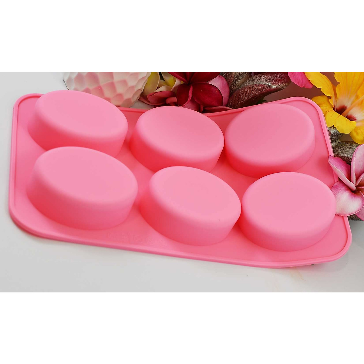 2 Pack of Soap Oval Molds, 6 Cavities Silicone Soap Molds, Homemade DIY Soap Making Chocolate Baking Molds