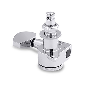 Rubatone Locking Guitar String Tuning Pegs Sealed Machine Heads Tuners Tuning Keys 6 In Line for Right Handed Electric Guitar or Acoustic Guitar Chrome.